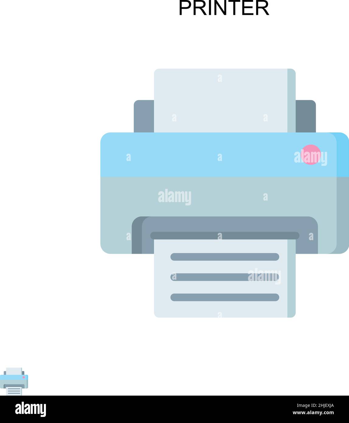 Printer Simple vector icon. Illustration symbol design template for web ...