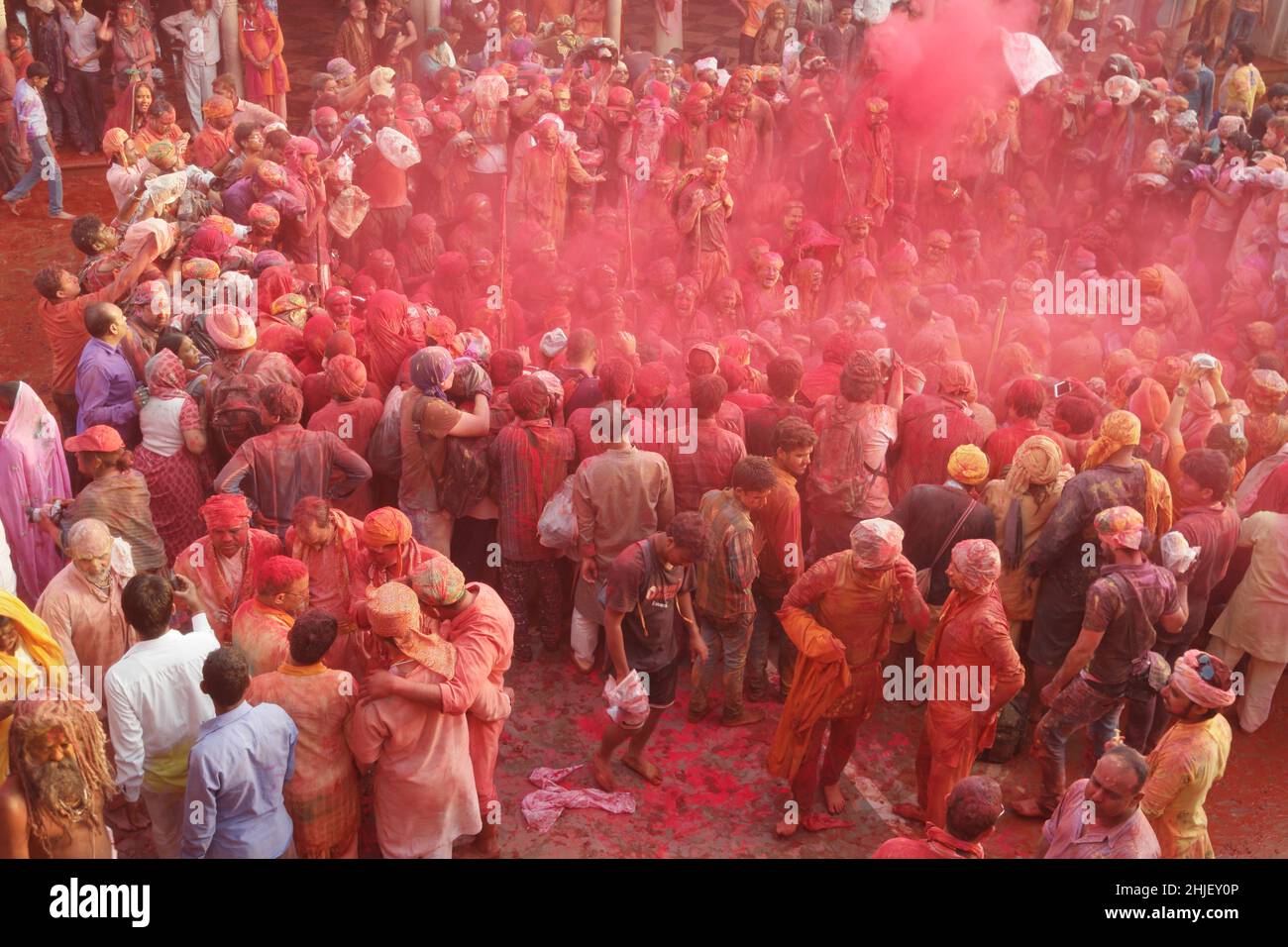 Holiday of color Holi celebrated with colors by locals and tourists in ...