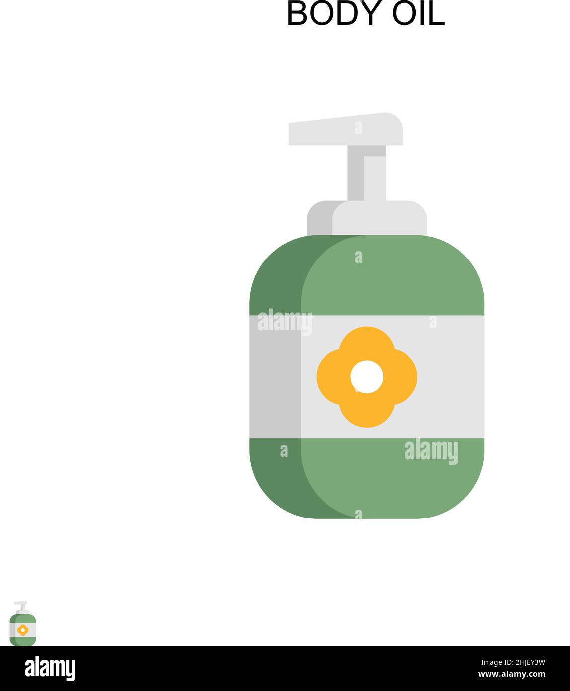 Body oil Simple vector icon. Illustration symbol design template for ...