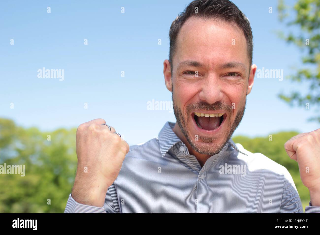 Beautiful commercial man outside Stock Photo - Alamy