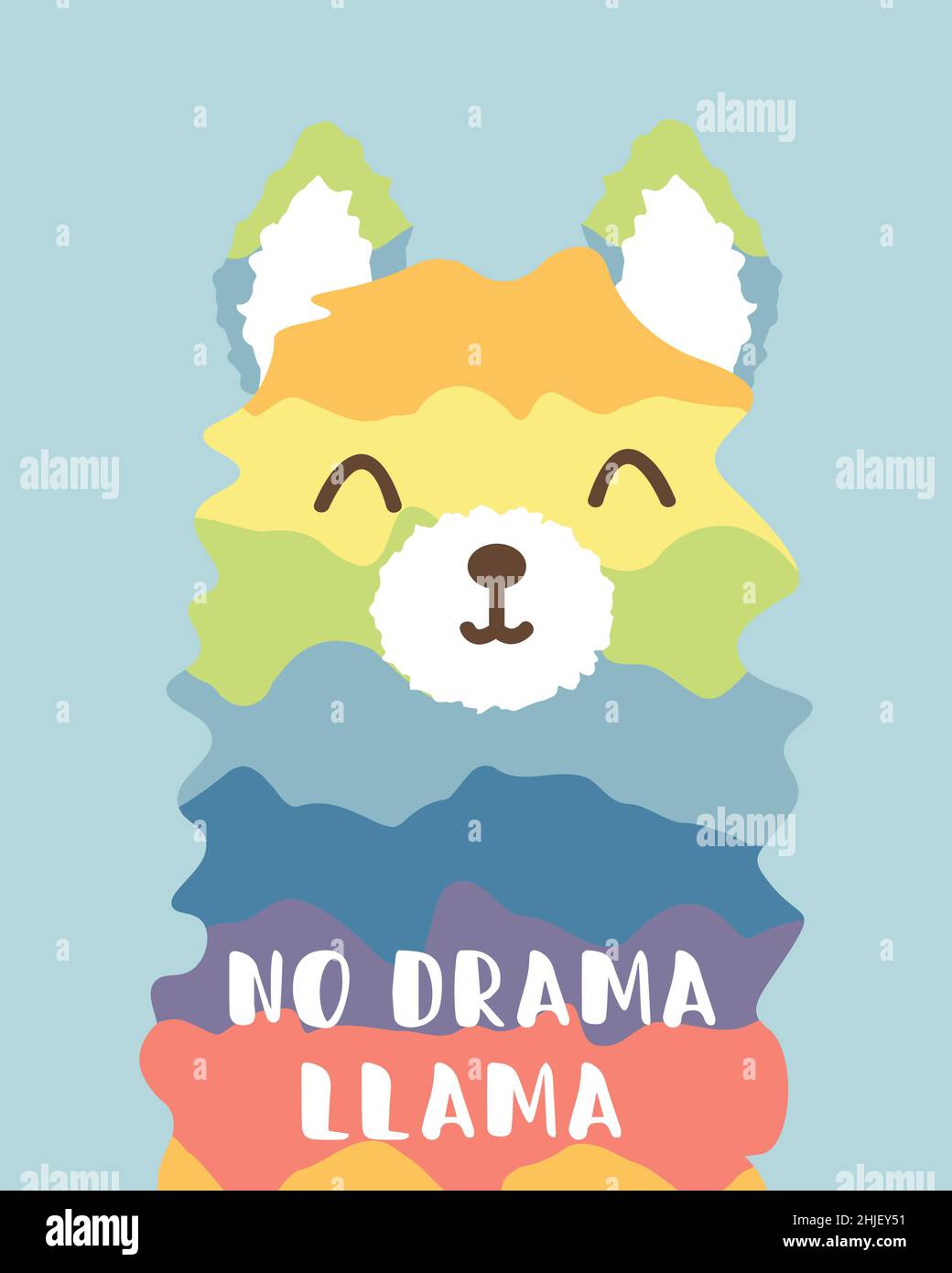 Children and alpacas Stock Vector Images - Alamy