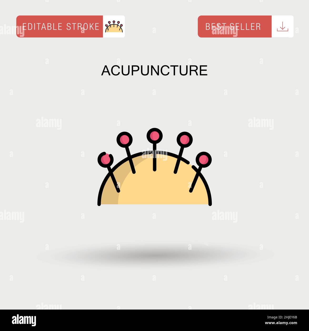 Acupuncture needles treatment body Stock Vector Images - Alamy