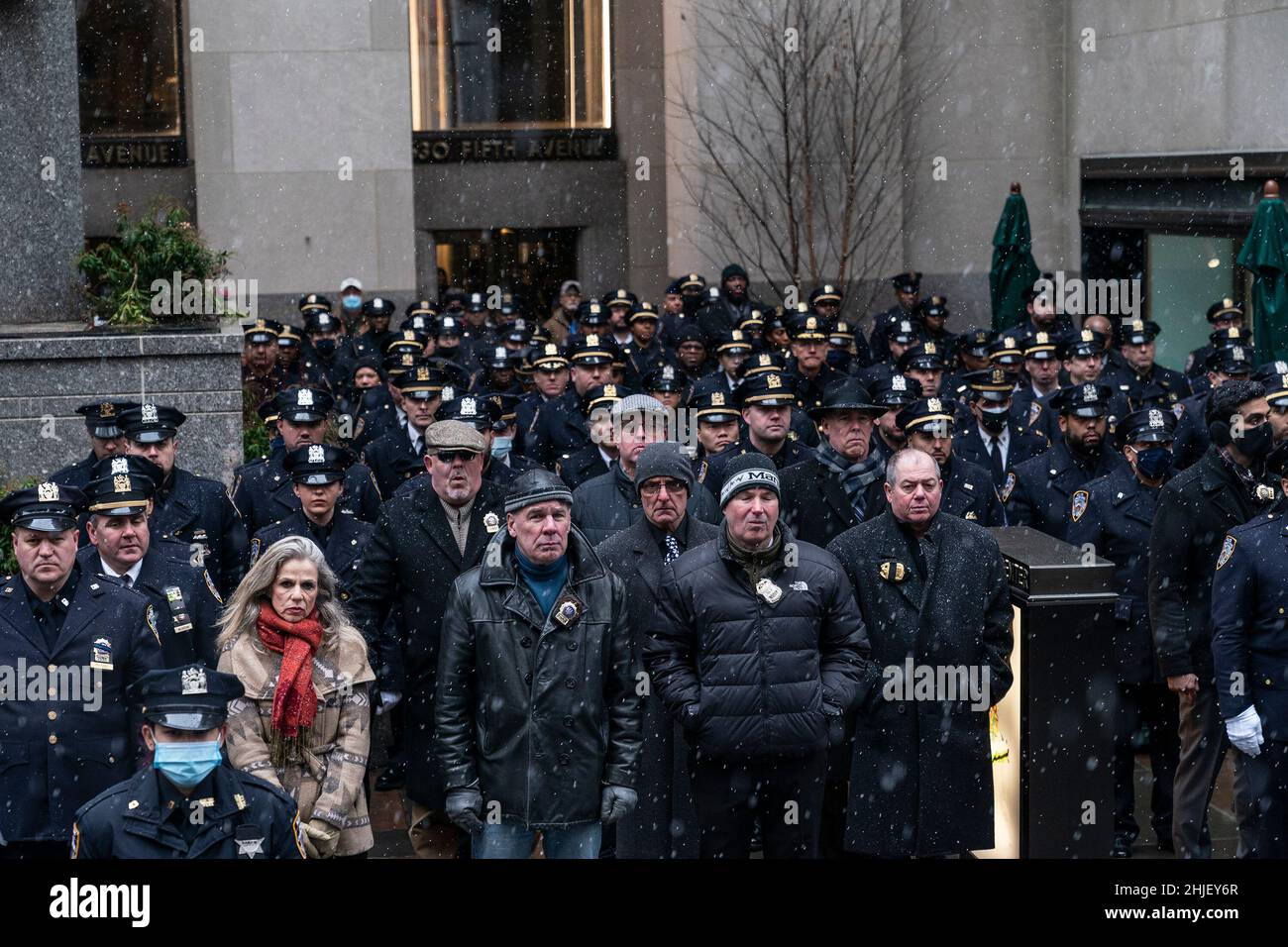 New York, New York, USA. 28th Jan, 2022. Thousands of police officers ...