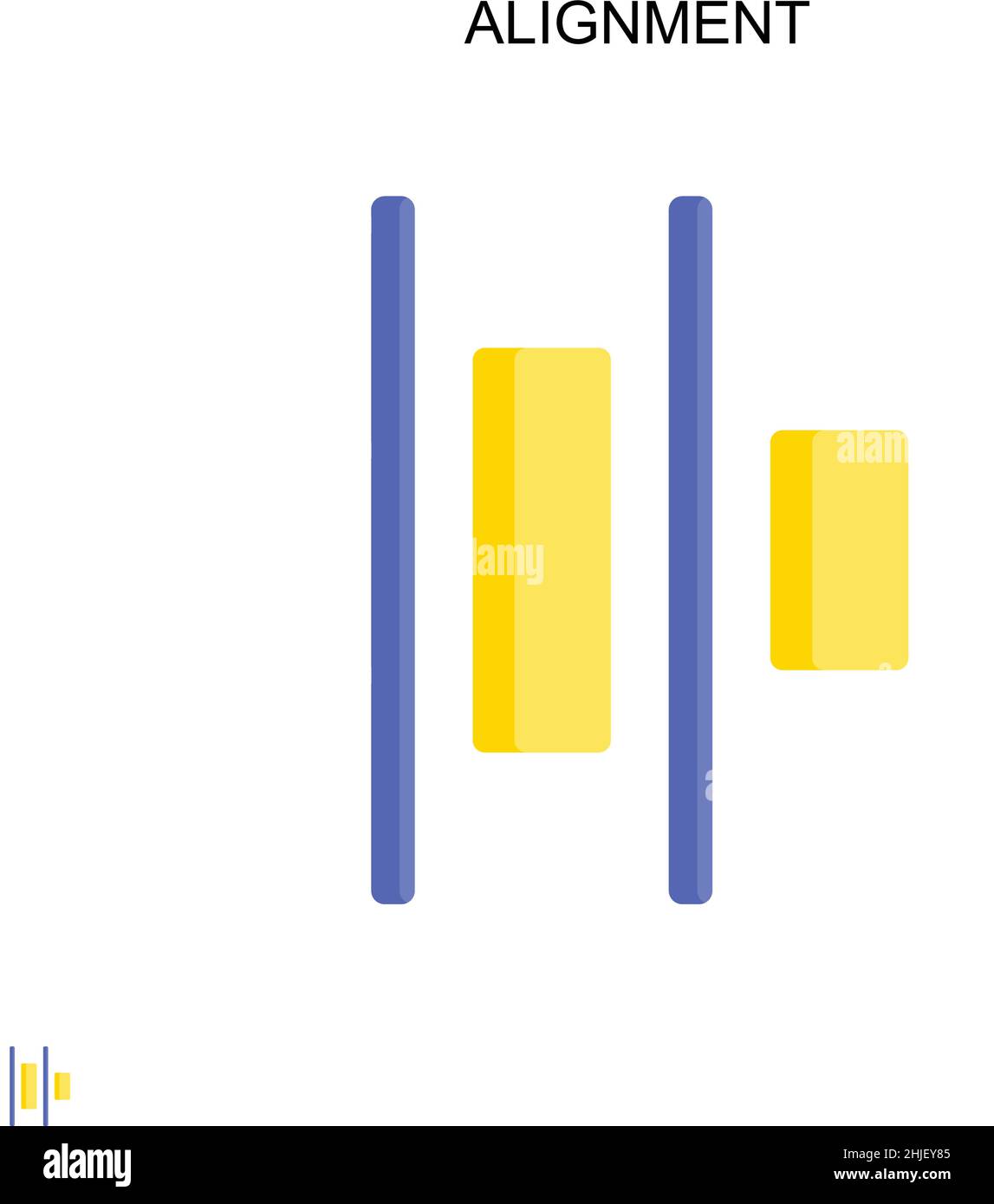 Alignment Simple vector icon. Illustration symbol design template for web mobile UI element ...