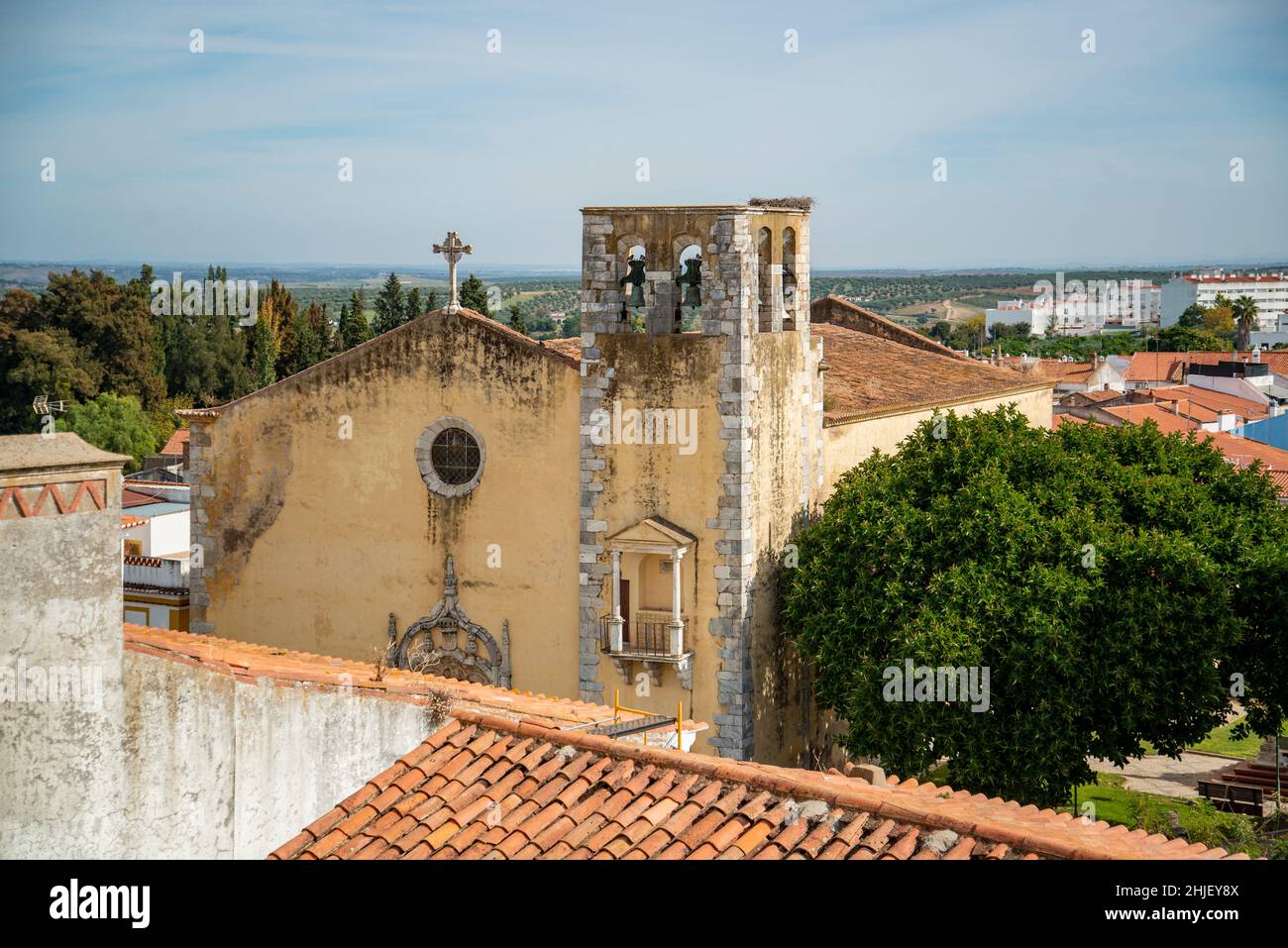 the Igreja Matriz de Sao Baptista in the Town of Moura in Alentejo in ...