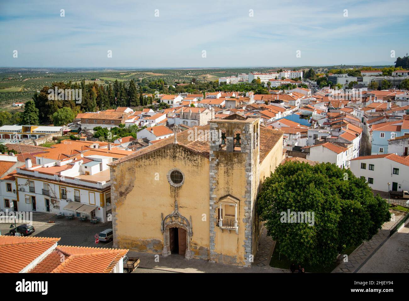 the Igreja Matriz de Sao Baptista in the Town of Moura in Alentejo in ...