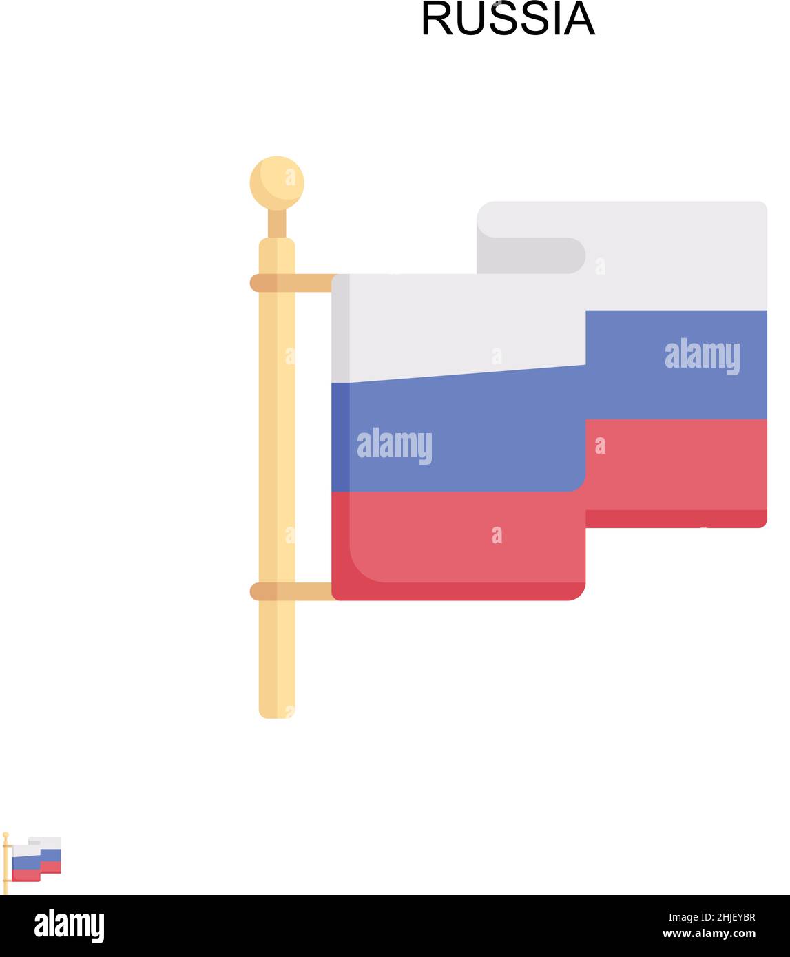 Russia Simple vector icon. Illustration symbol design template for web ...