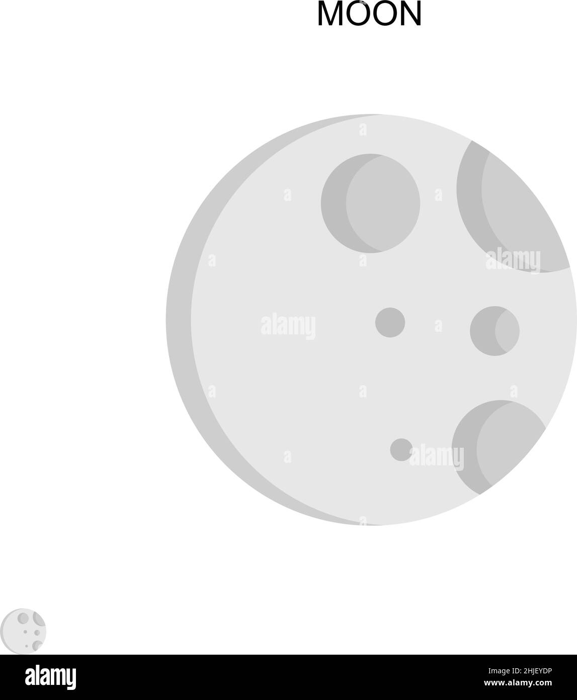 Moon Simple vector icon. Illustration symbol design template for web mobile UI element Stock ...