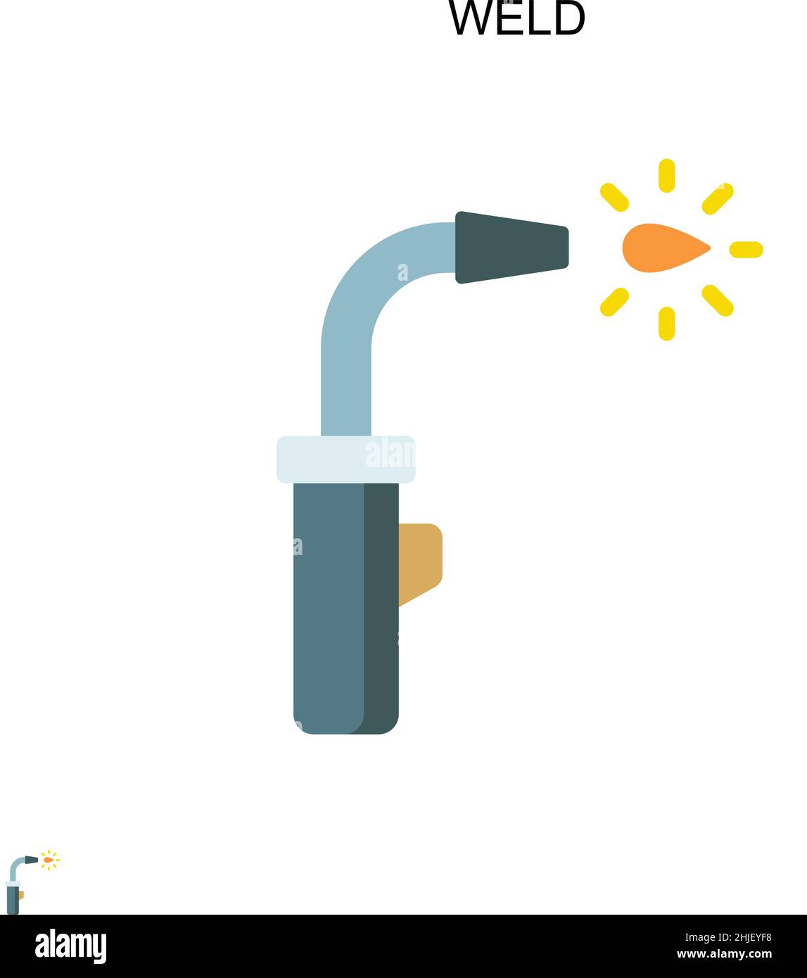 Weld Simple vector icon. Illustration symbol design template for web ...