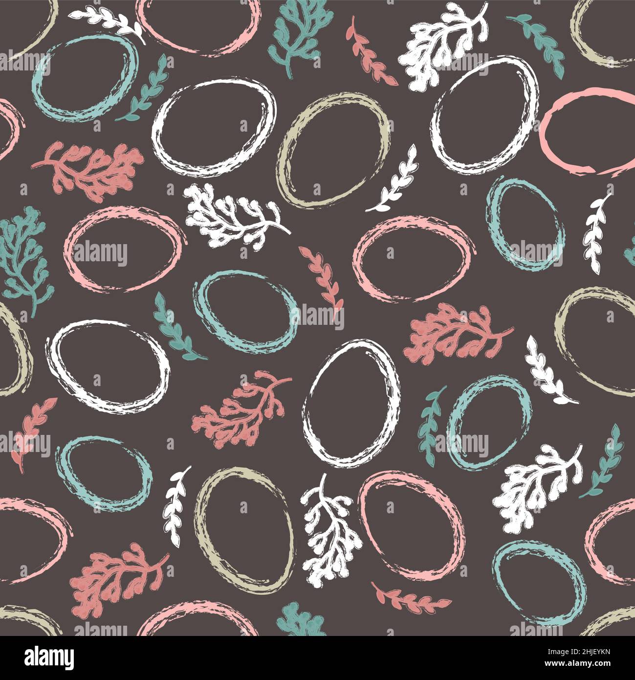 Easter pattern with eggs and flowers in pastel colors. Seamless Rapport ...
