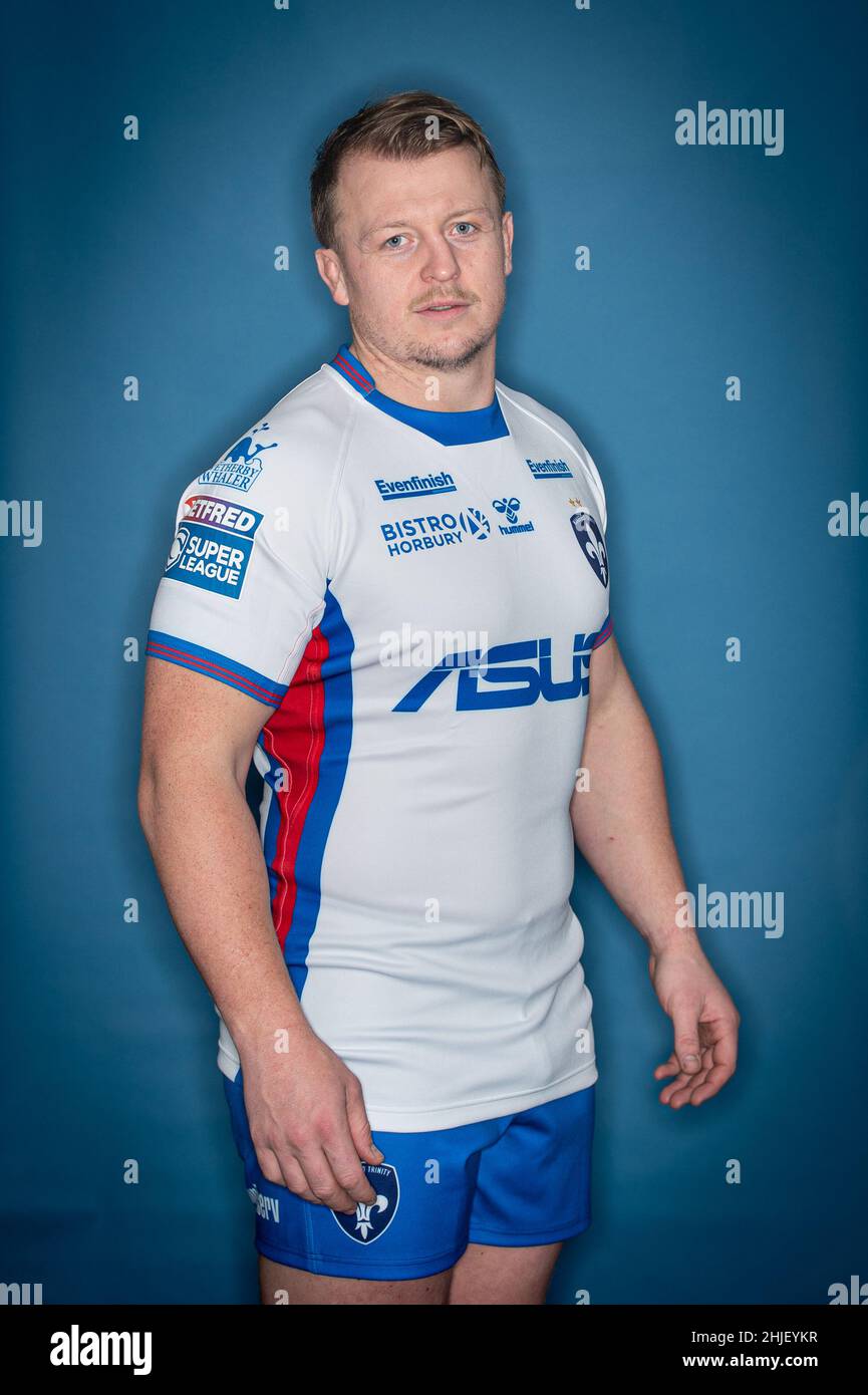 Wakefield, England - 25 January 2022 - Wakefield Trinity's Eddie Battye ...