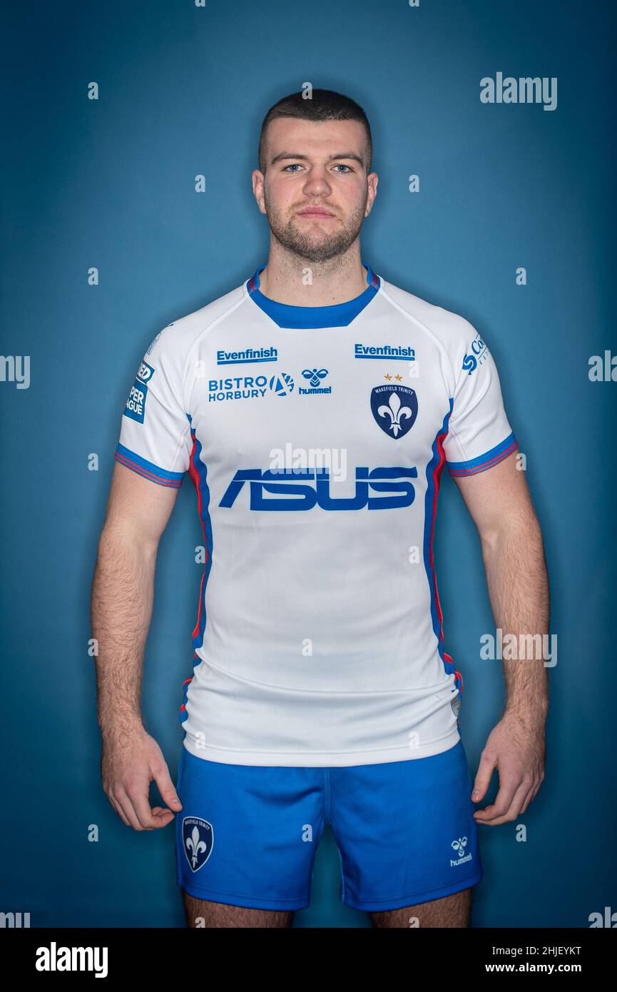 Wakefield, England - 25 January 2022 - Wakefield Trinity's Max Jowitt ...