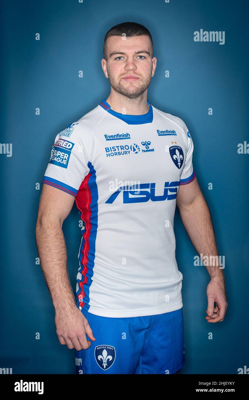 Wakefield, England - 25 January 2022 - Wakefield Trinity's Max Jowitt ...