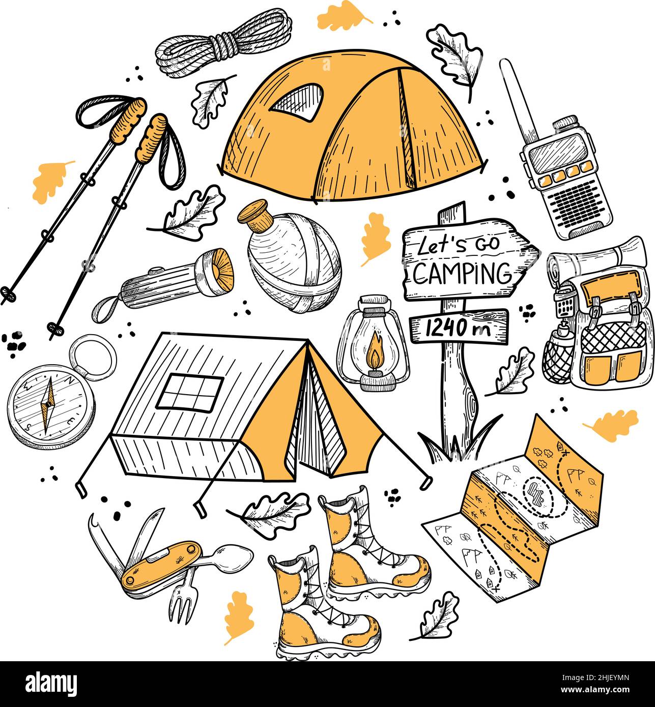 Icons arranged in a circle Cut Out Stock Images & Pictures - Alamy