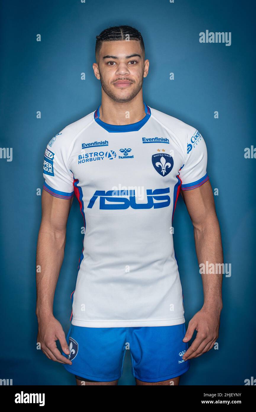 Wakefield, England - 25 January 2022 - Wakefield Trinity's Lewis Murphy ...