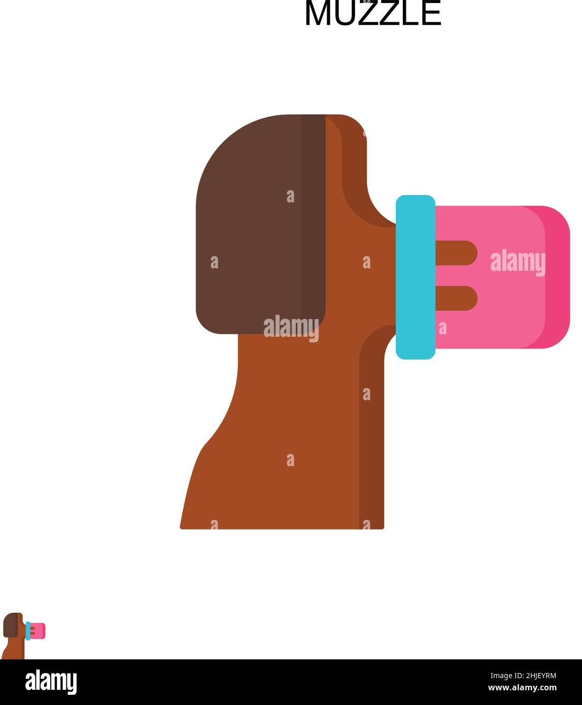 Muzzle Simple vector icon. Illustration symbol design template for web ...