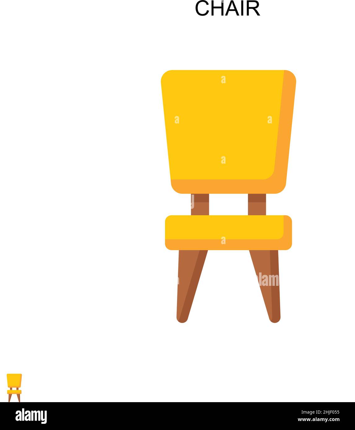 Chair Simple vector icon. Illustration symbol design template for web ...