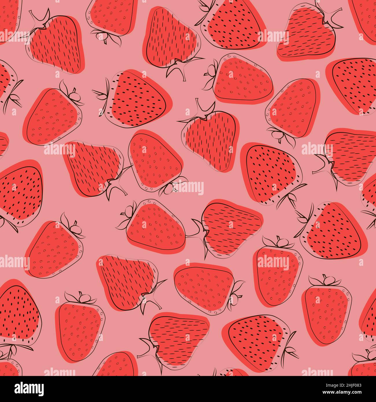 Pink strawberry pattern hi-res stock photography and images - Alamy