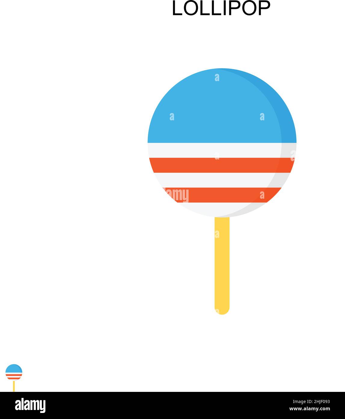 Lollipop Simple vector icon. Illustration symbol design template for ...