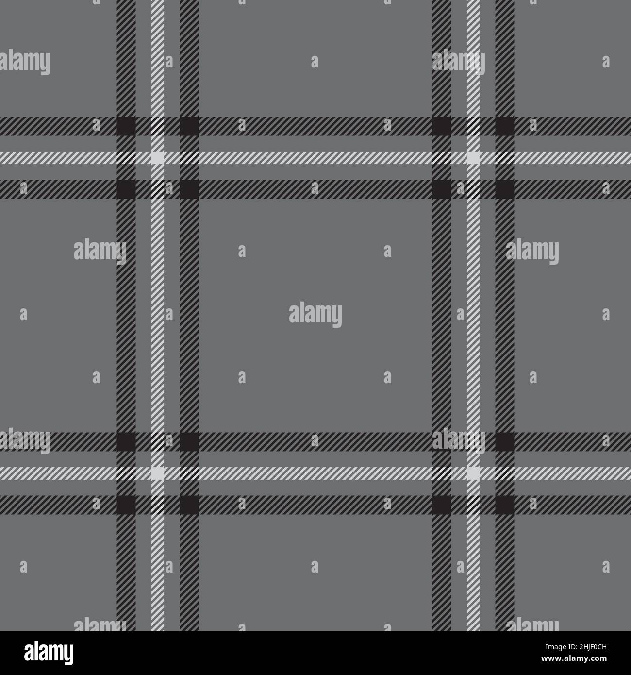 Plaid seamless pattern in black and white. Check fabric texture. Vector textile print design ...