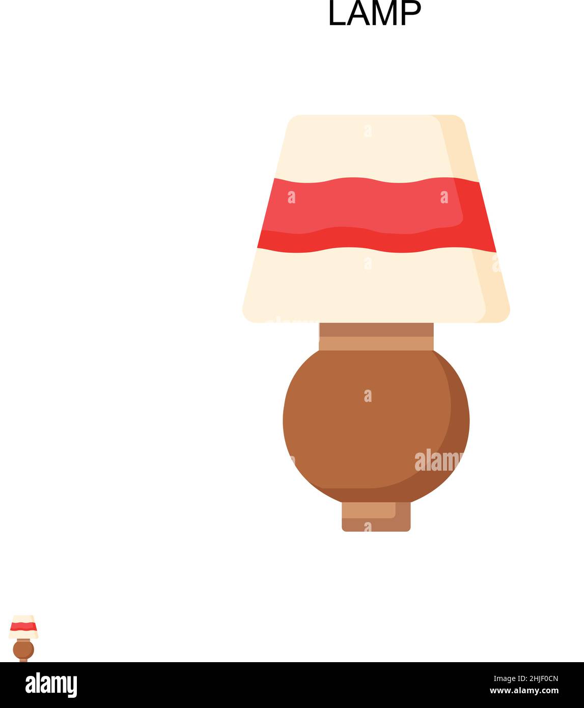 Lamp Simple vector icon. Illustration symbol design template for web ...