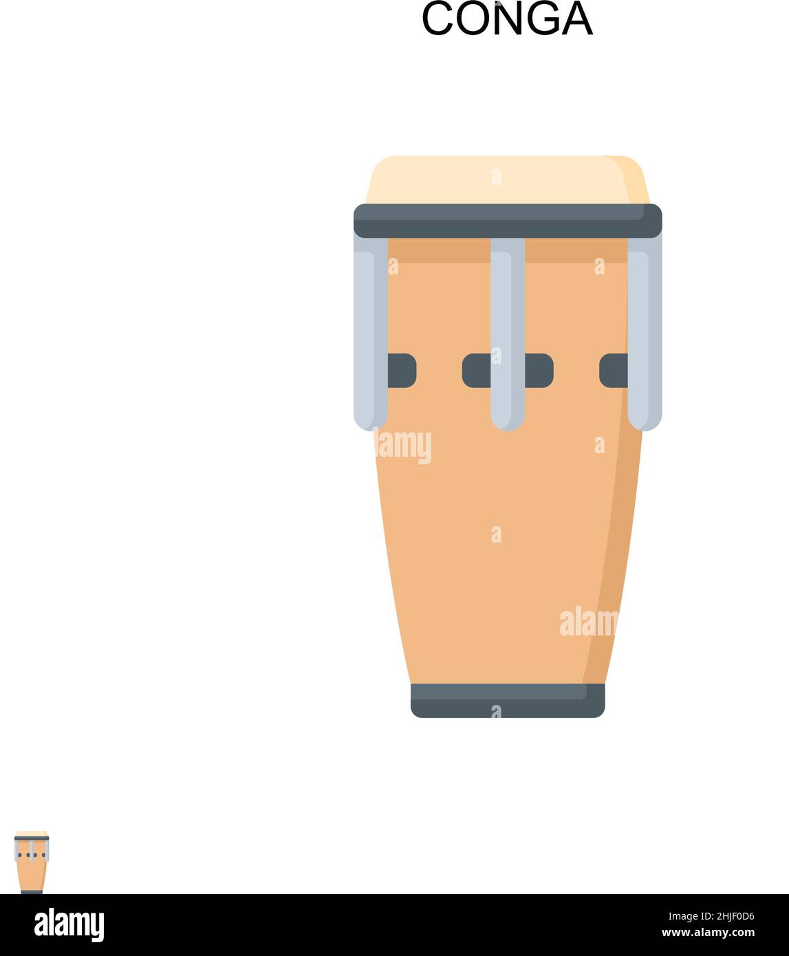 Congas design logo hi-res stock photography and images - Alamy