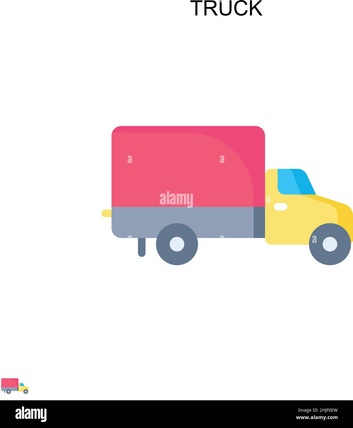 Truck Simple vector icon. Illustration symbol design template for web ...