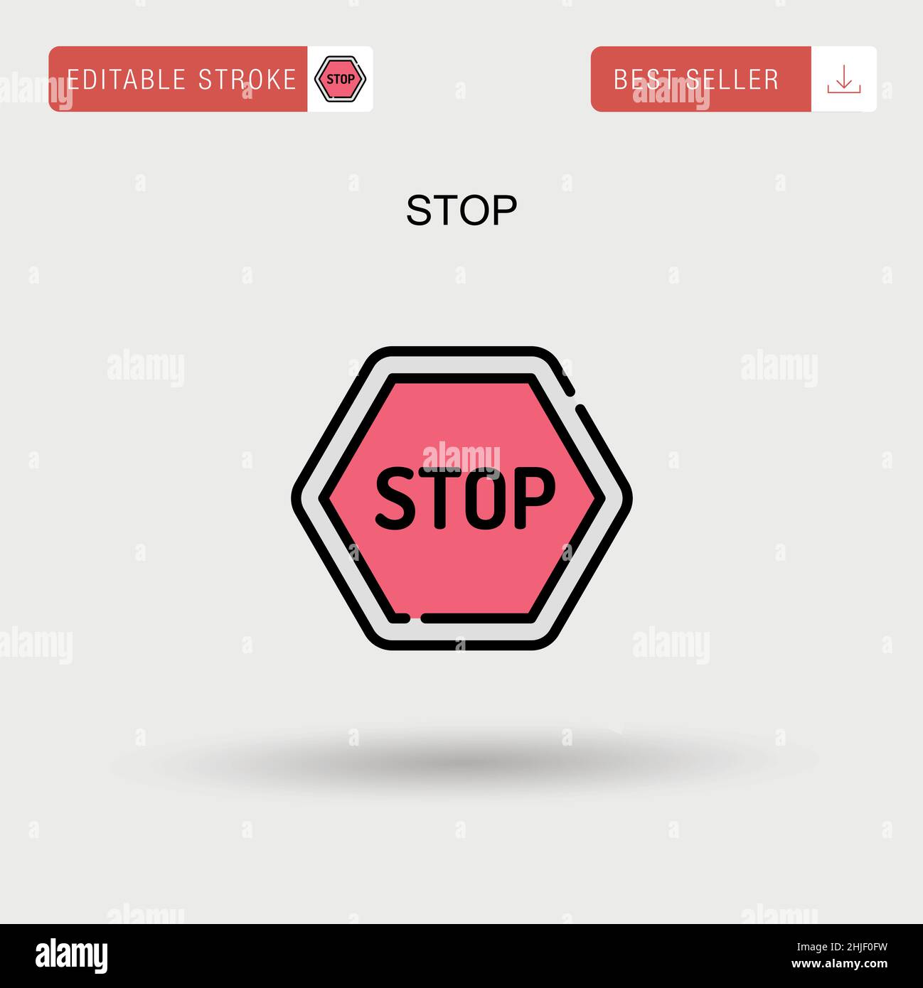 Stop Simple vector icon Stock Vector Image & Art - Alamy