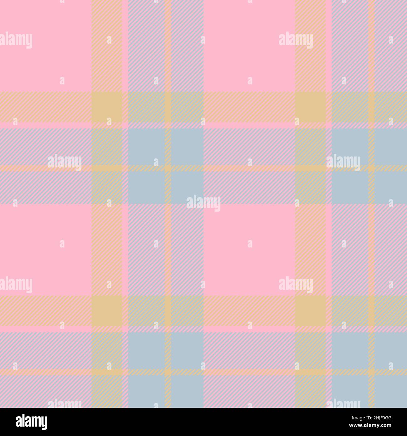 Plaid seamless pattern in pink. Check fabric texture. Vector textile ...