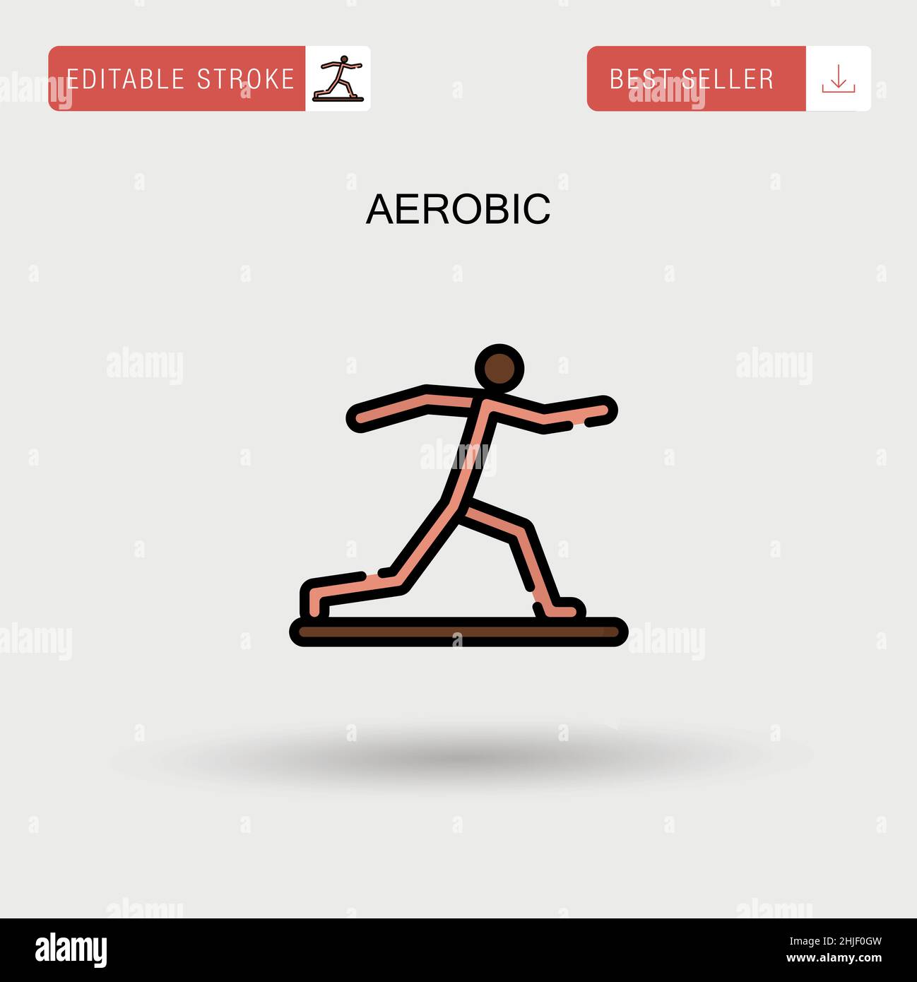 Female aerobic fitness Stock Vector Images - Alamy