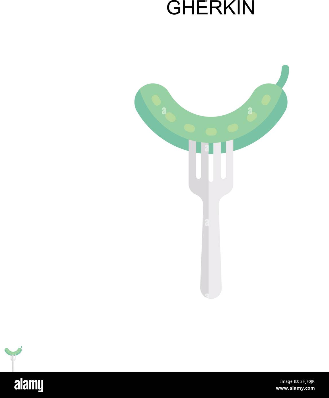 Gherkin Simple vector icon. Illustration symbol design template for web ...