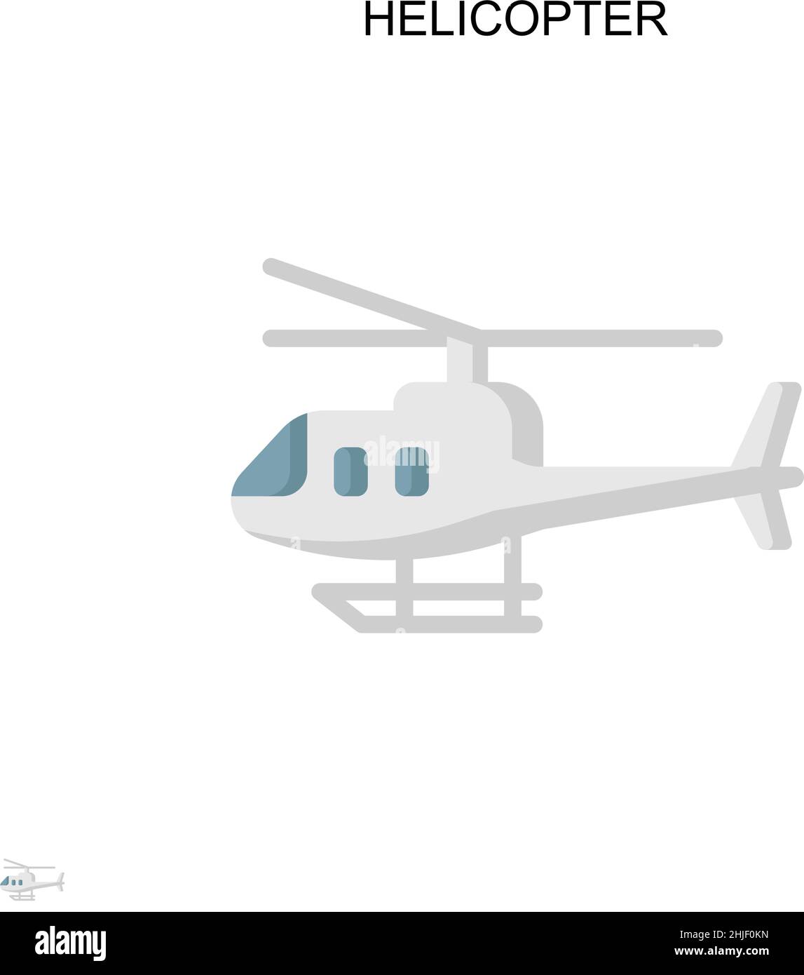 Helicopter Simple vector icon. Illustration symbol design template for ...