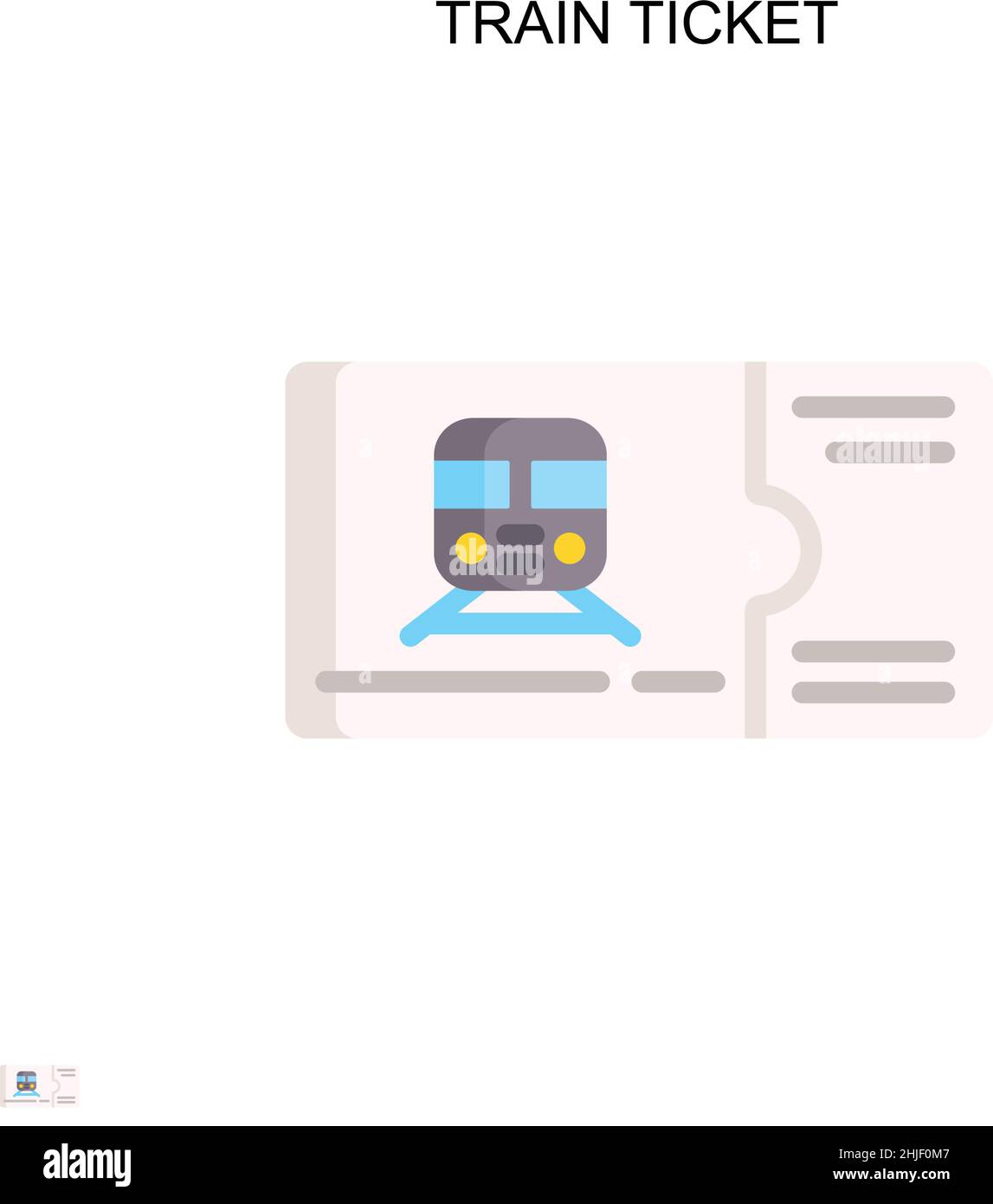 Train ticket Simple vector icon. Illustration symbol design template ...
