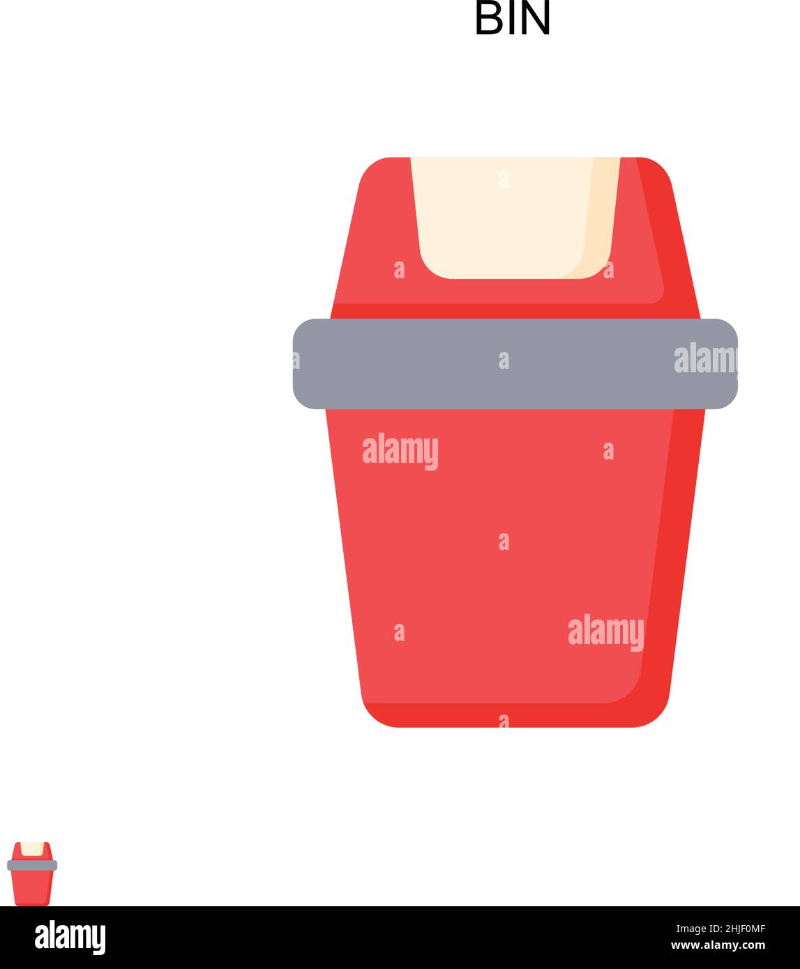 Bin Simple vector icon. Illustration symbol design template for web ...