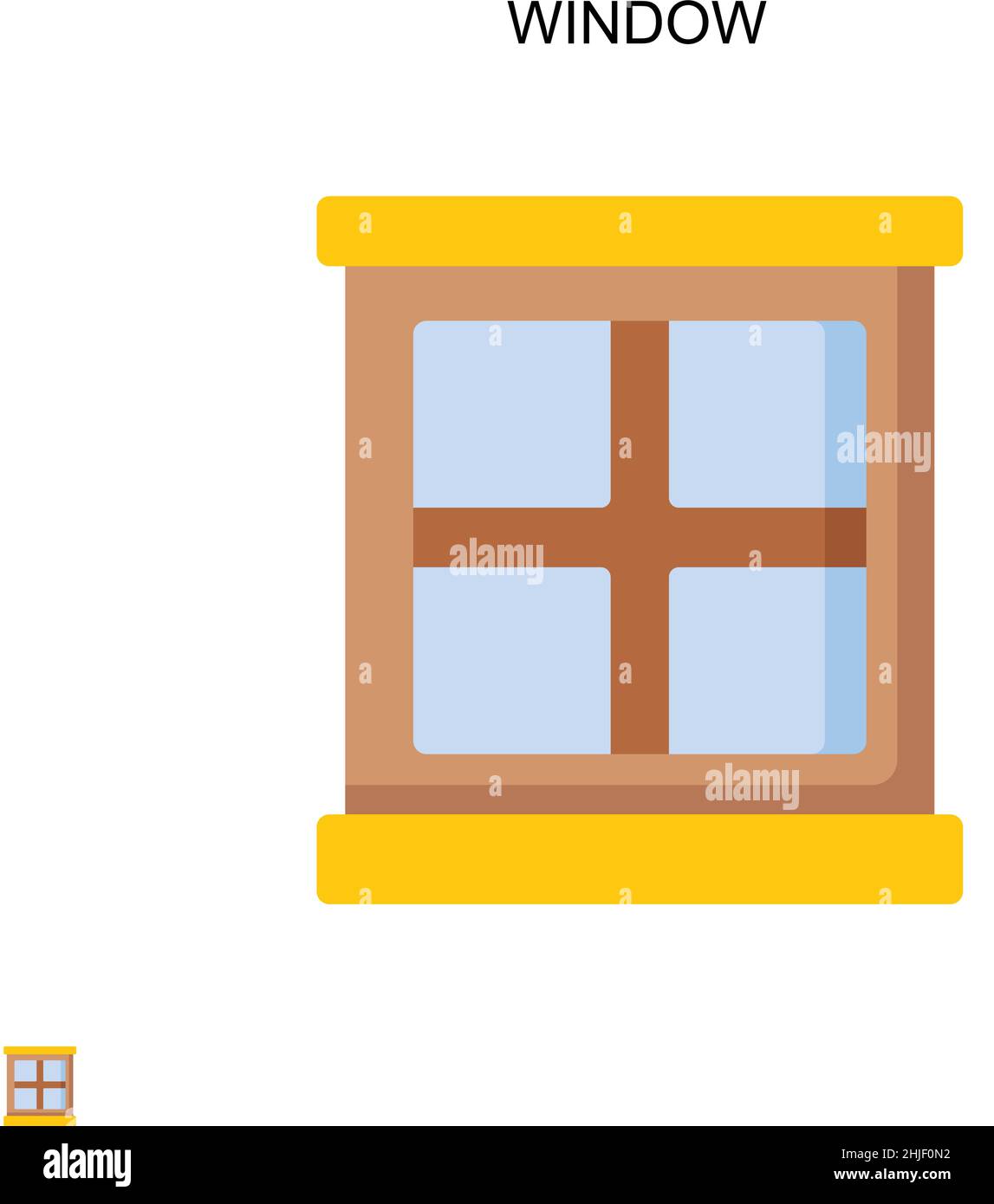 Window Simple vector icon. Illustration symbol design template for web ...