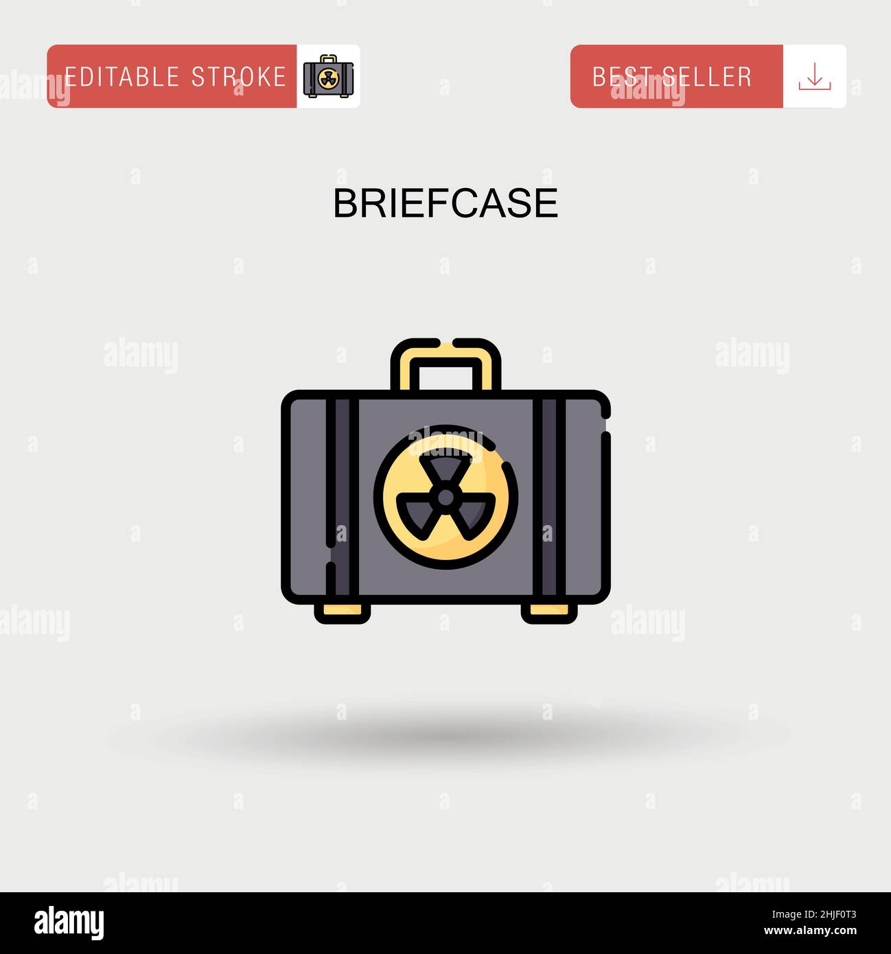Briefcase Simple vector icon Stock Vector Image & Art - Alamy