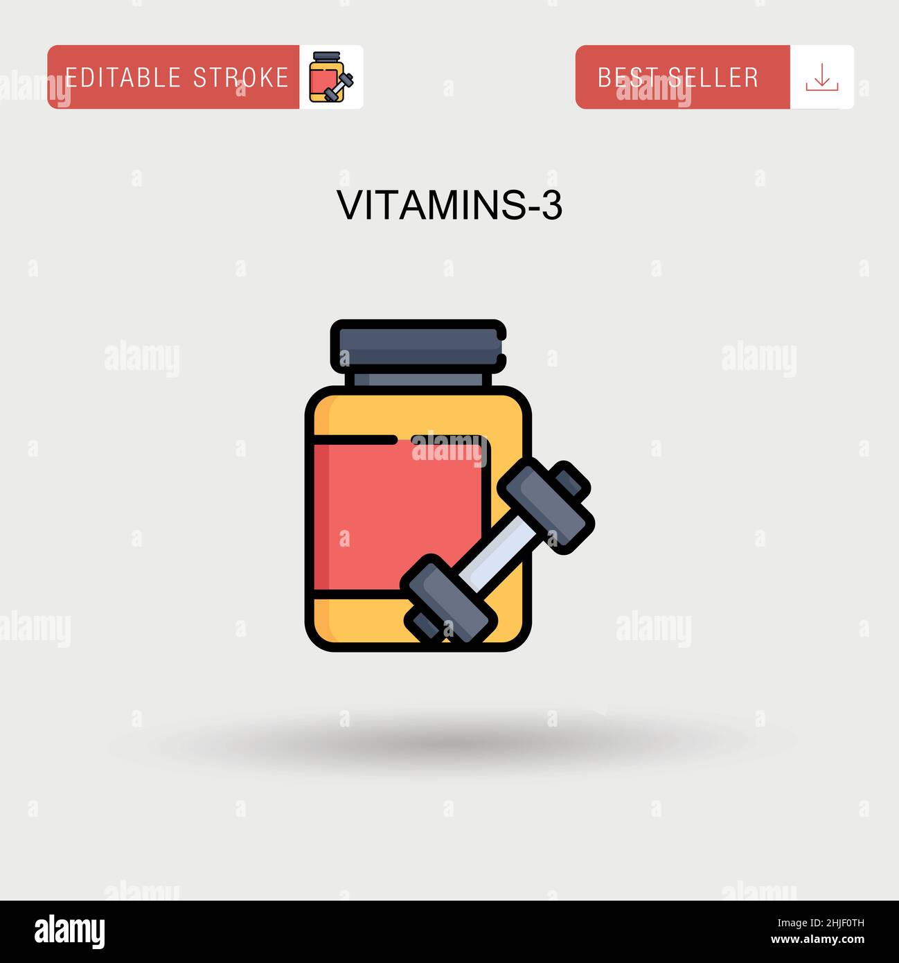 Vitamin golden icon drop Stock Vector Images - Alamy