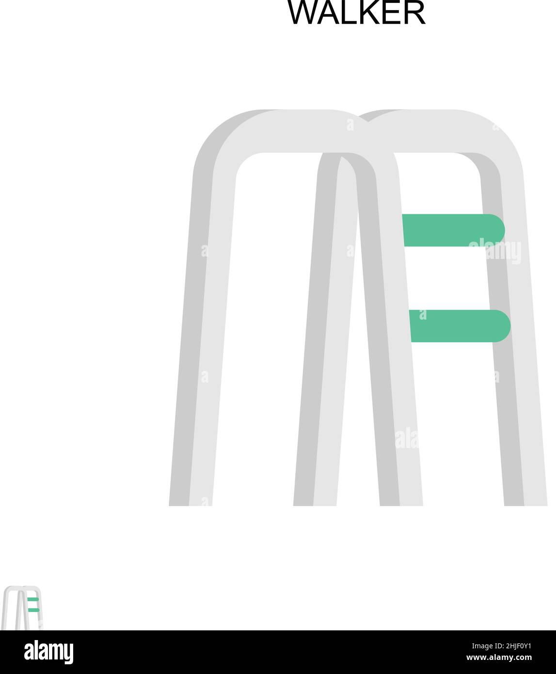 Walker Simple vector icon. Illustration symbol design template for web ...