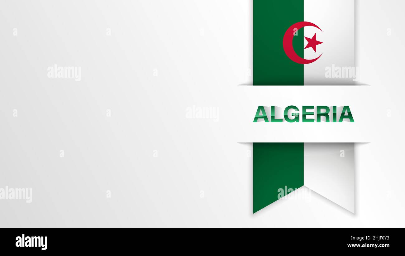 EPS10 Vector Patriotic background with Algeria flag colors. An element ...