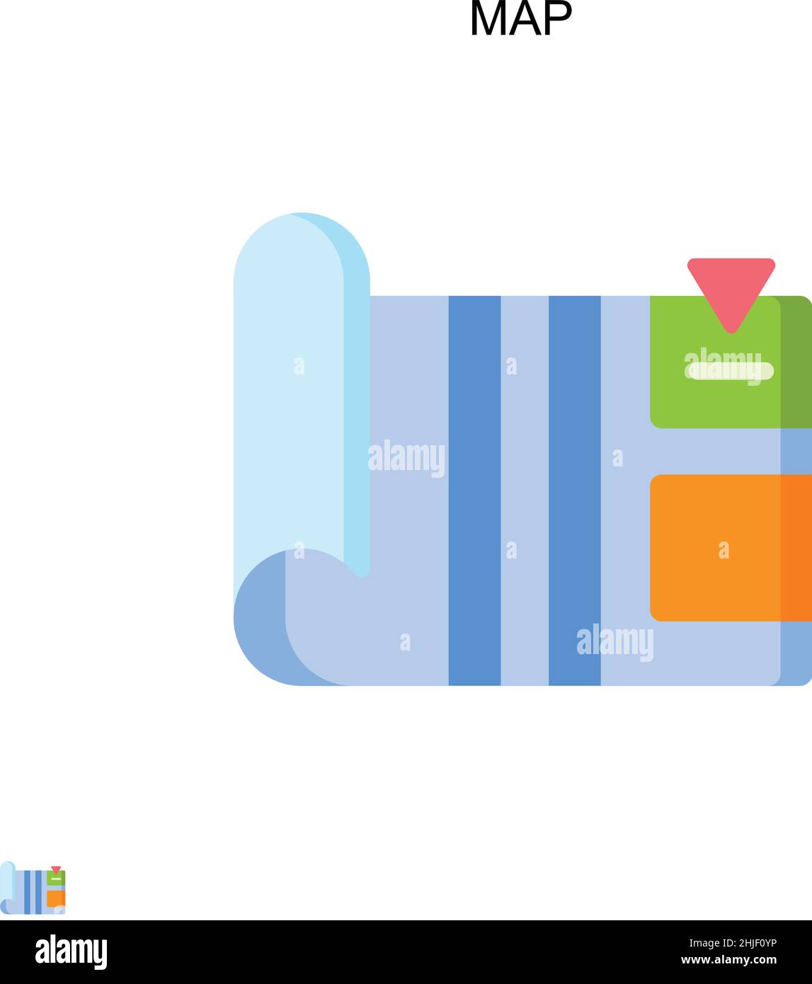 Map Simple vector icon. Illustration symbol design template for web ...