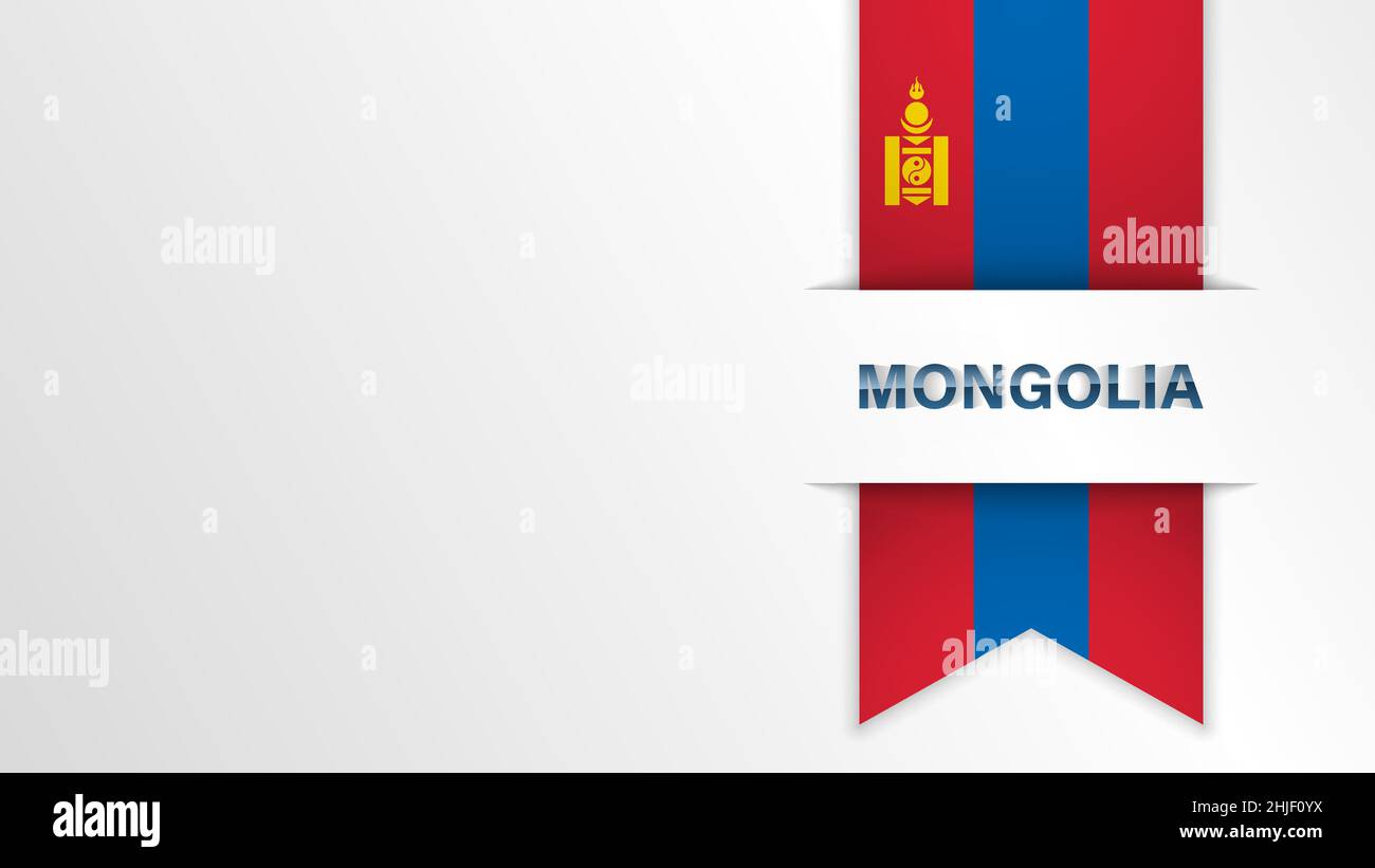 EPS10 Vector Patriotic background with Mongolia flag colors. An element ...