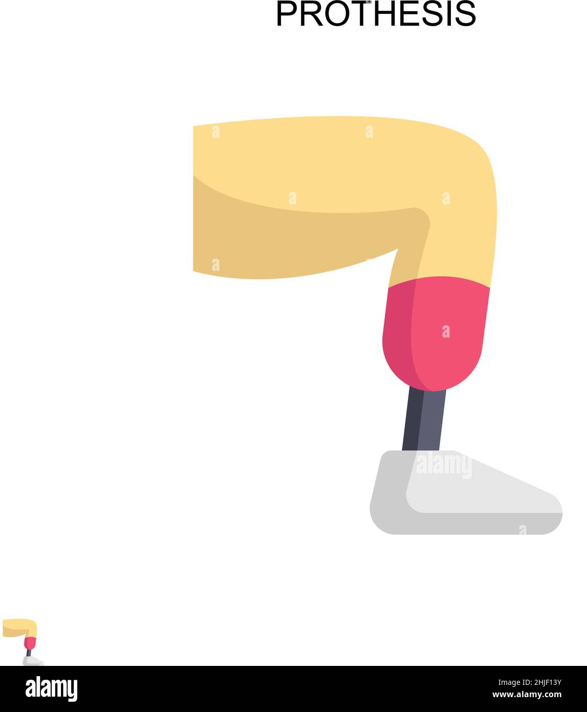 Prothesis Simple vector icon. Illustration symbol design template for ...