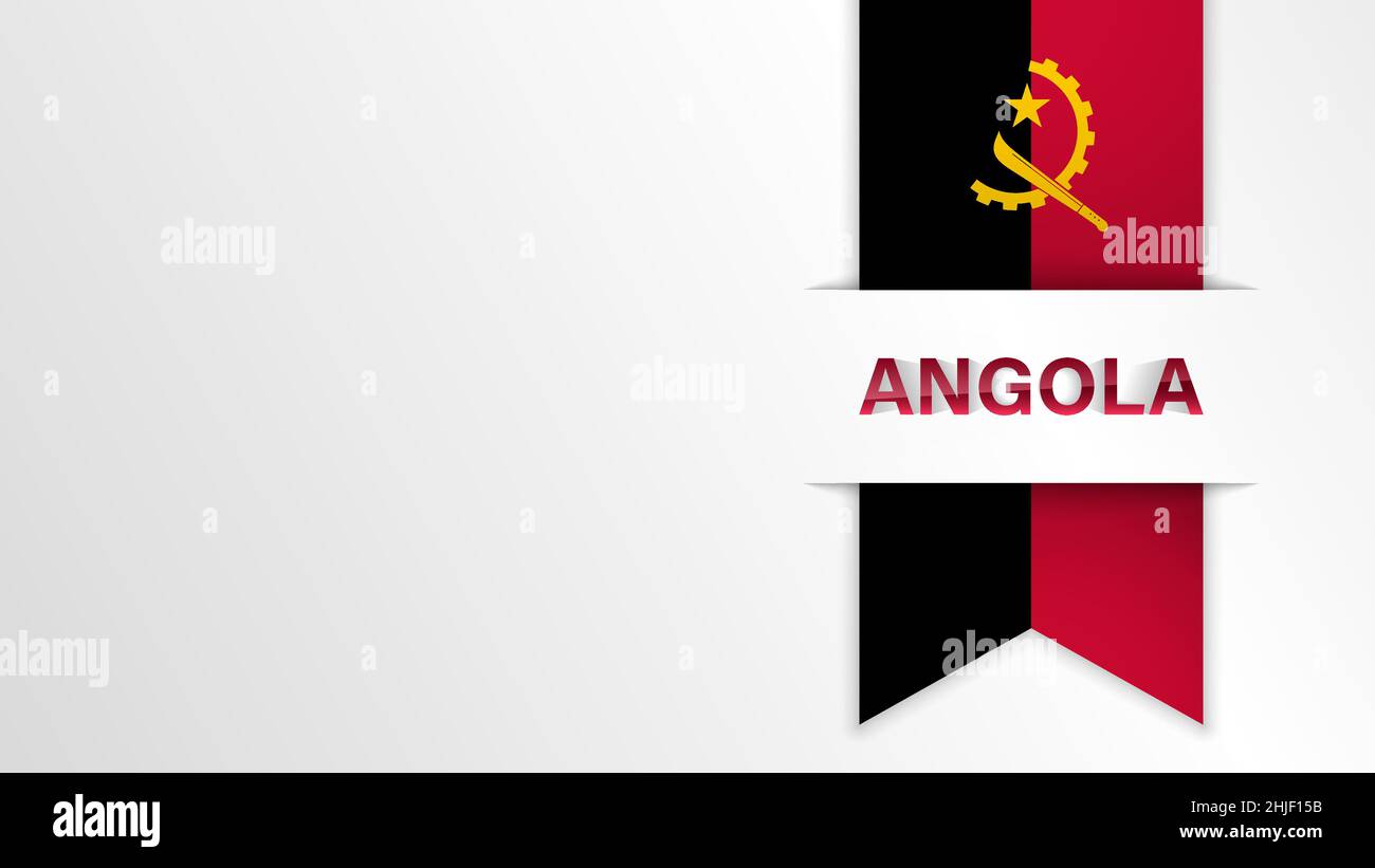 EPS10 Vector Patriotic background with Angola flag colors. An element ...