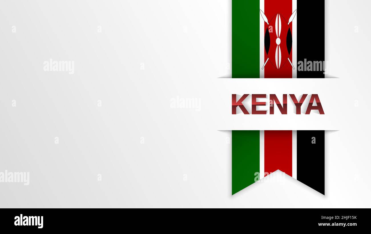 EPS10 Vector Patriotic background with Kenya flag colors. An element of ...