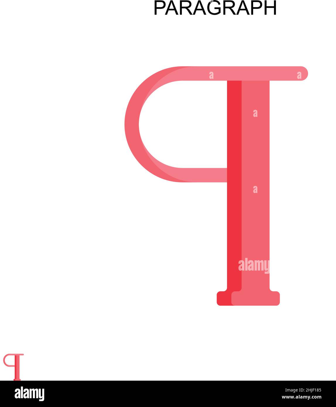 Paragraph Simple vector icon. Illustration symbol design template for ...