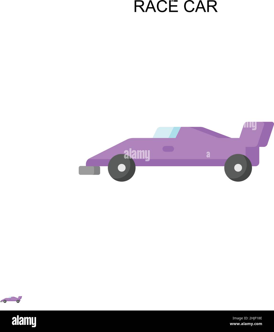 Race car Simple vector icon. Illustration symbol design template for ...