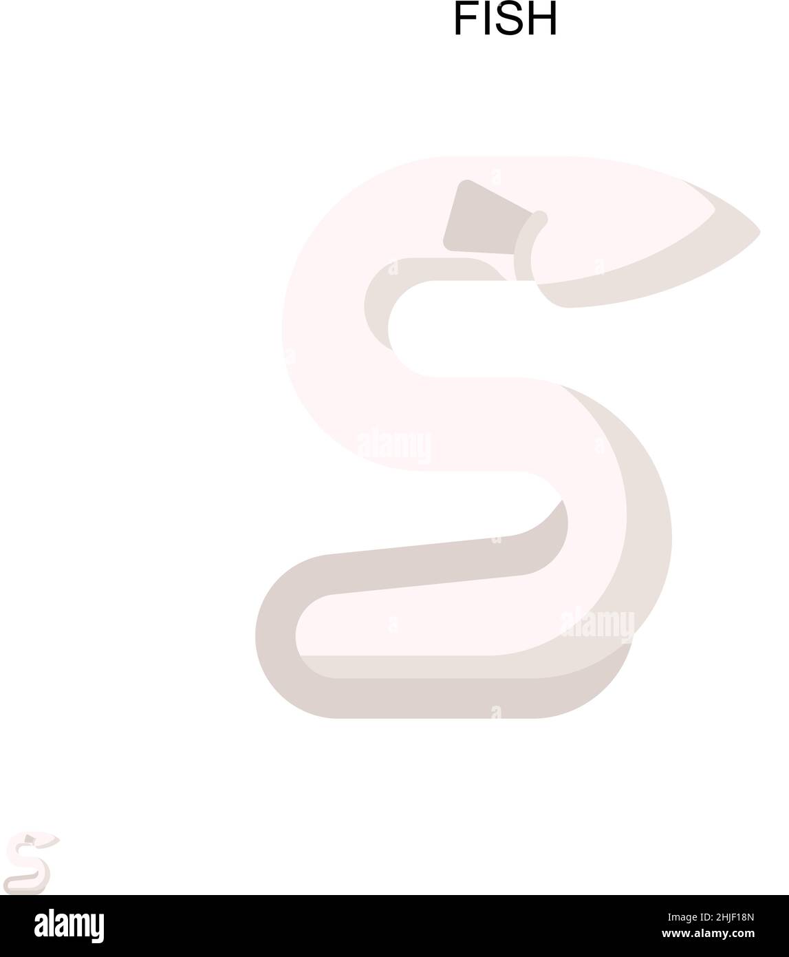 Fish Simple vector icon. Illustration symbol design template for web ...