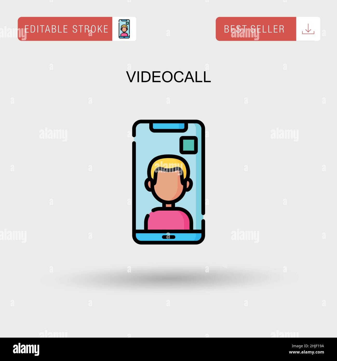 Laptop phone call smile Stock Vector Images - Alamy