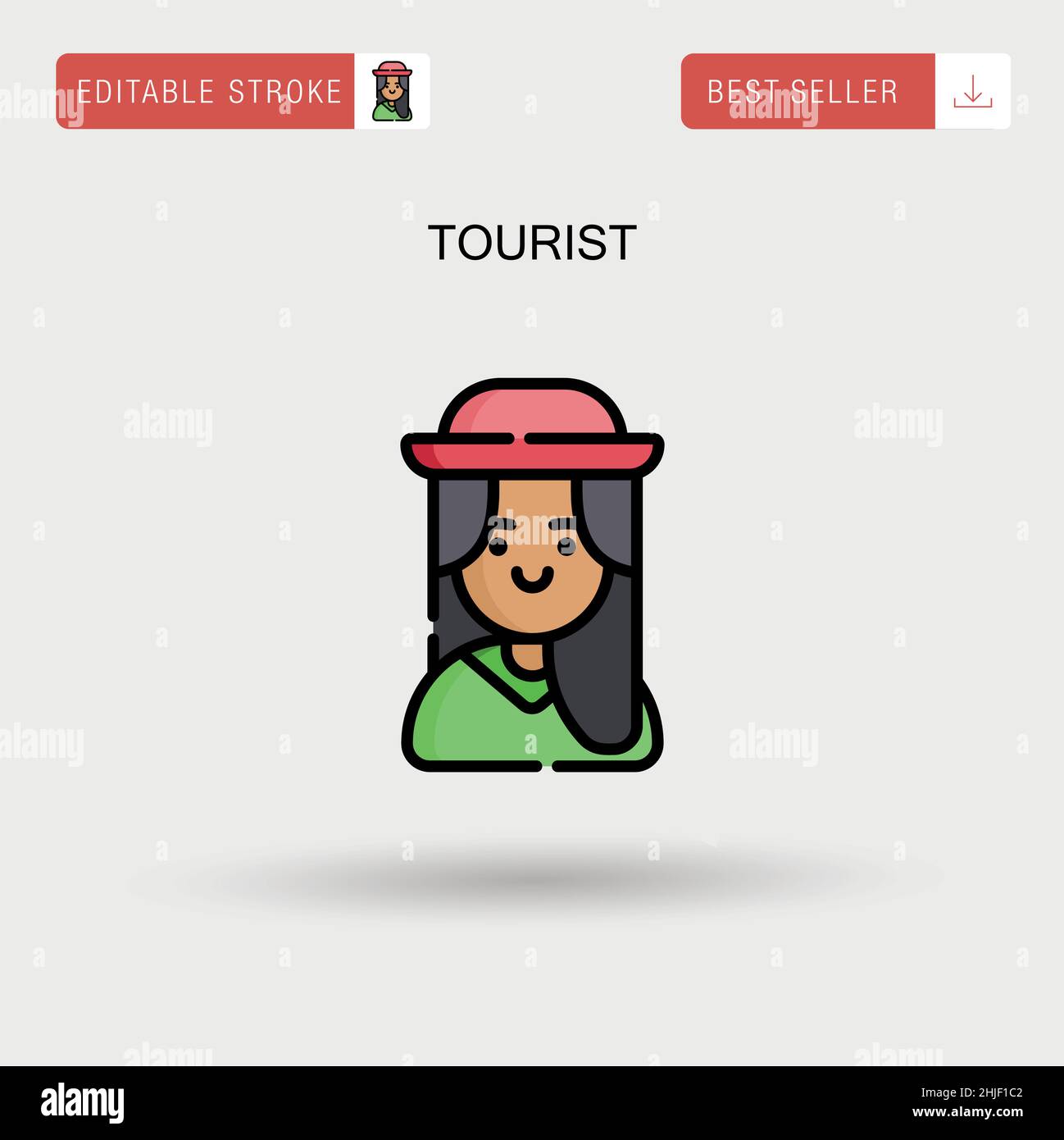 Tourist Simple vector icon Stock Vector Image & Art - Alamy