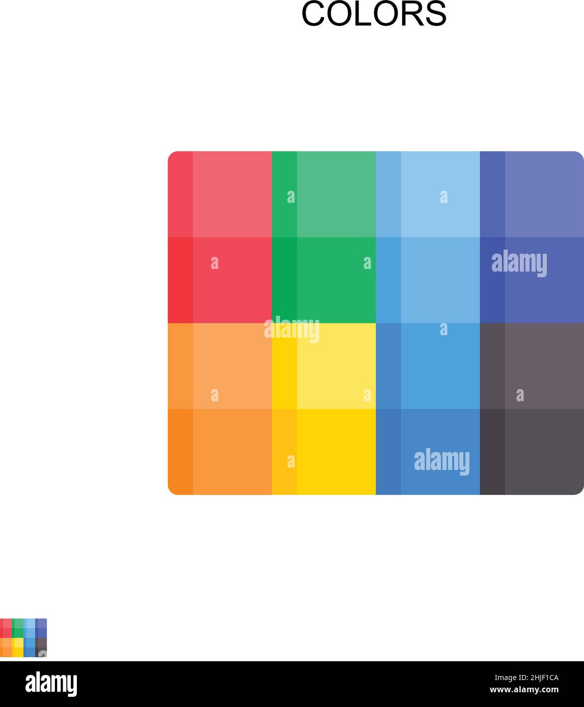 Colors Simple vector icon. Illustration symbol design template for web ...